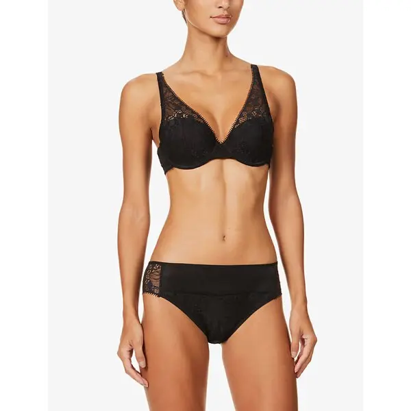 Chantelle Day To Night Lace Plunge Spacer Bra - Black