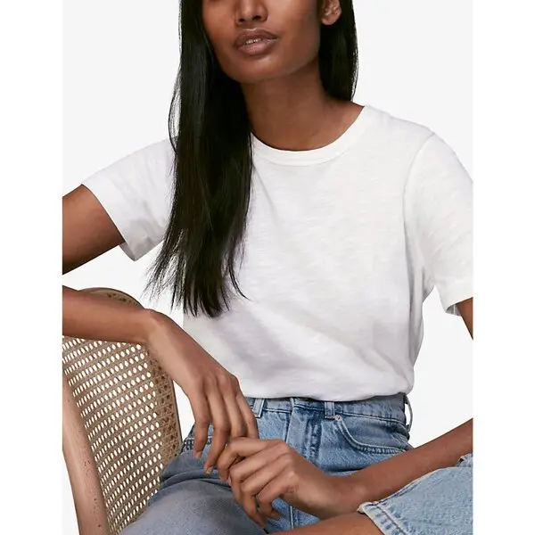 Whistles Emily Ultimate Relaxed-fit Cotton T-shirt - White