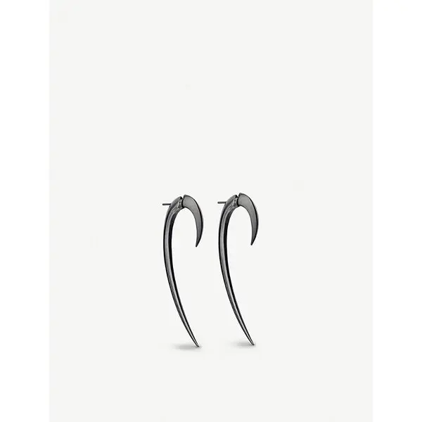 SHAUN LEANE Hook Rhodium-plated Earrings - Silver