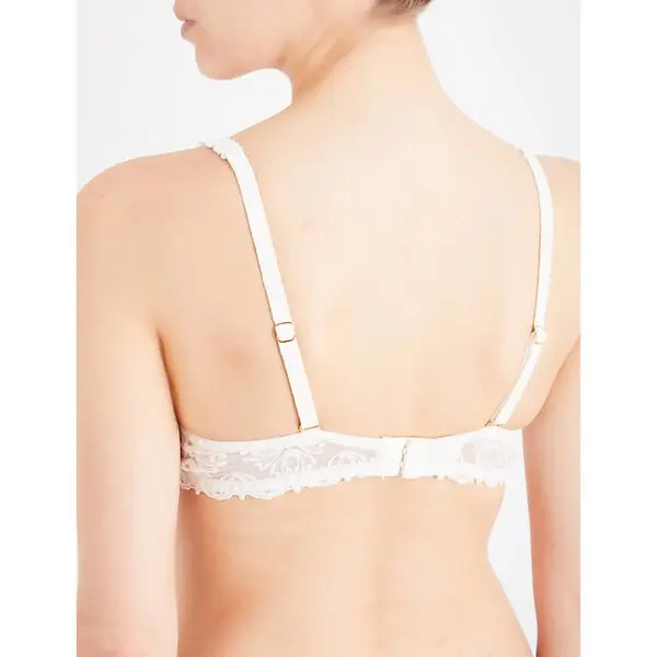 Chantelle Champs Elysées Embroidered Balconette Bra - Ivory