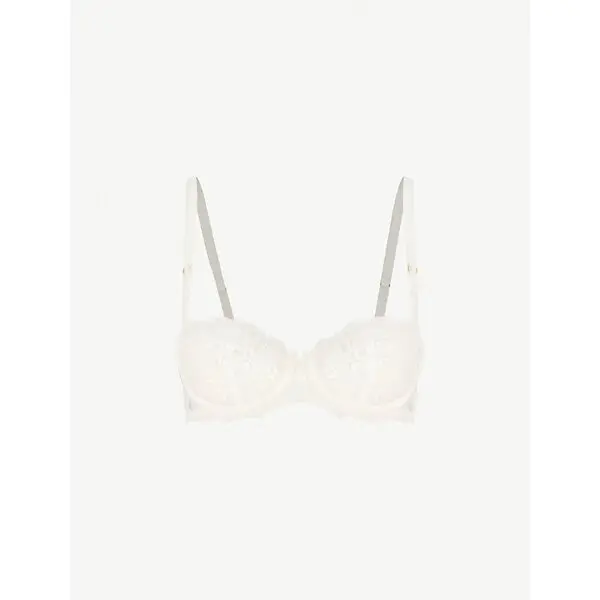 Chantelle Champs Elysées Embroidered Balconette Bra - Ivory