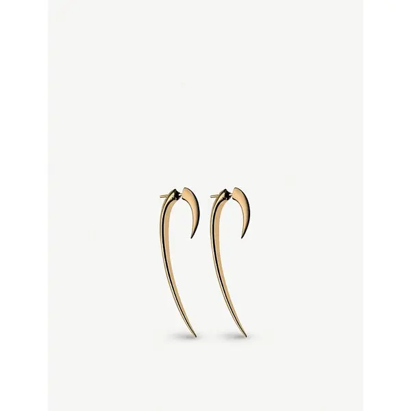 SHAUN LEANE Hook Rose Vermeil Earrings - Gold