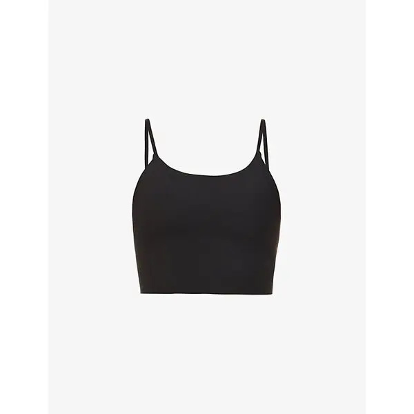 ADANOLA Tank Round-neck Stretch-jersey Bralette - Black