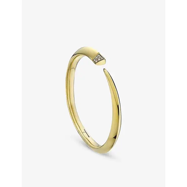 SHAUN LEANE Tusk Diamond Vermeil Bracelet - Yellow Gold Vermeil