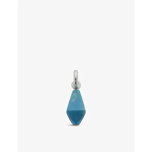 Monica Vinader Geometric Gemstone Turquoise Pendant - Silver