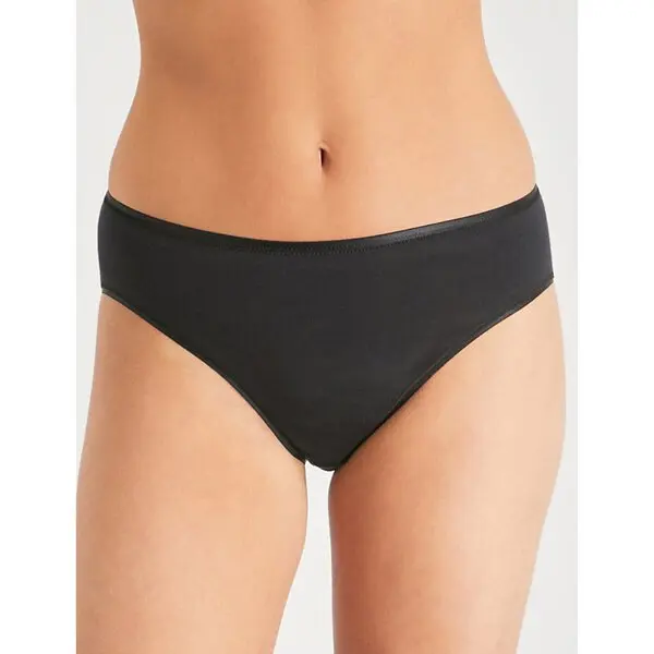 Hanro Seamless Midi Cotton-jersey Briefs - Black