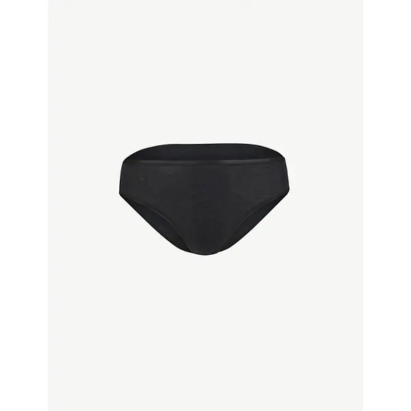 Hanro Seamless Midi Cotton-jersey Briefs - Black