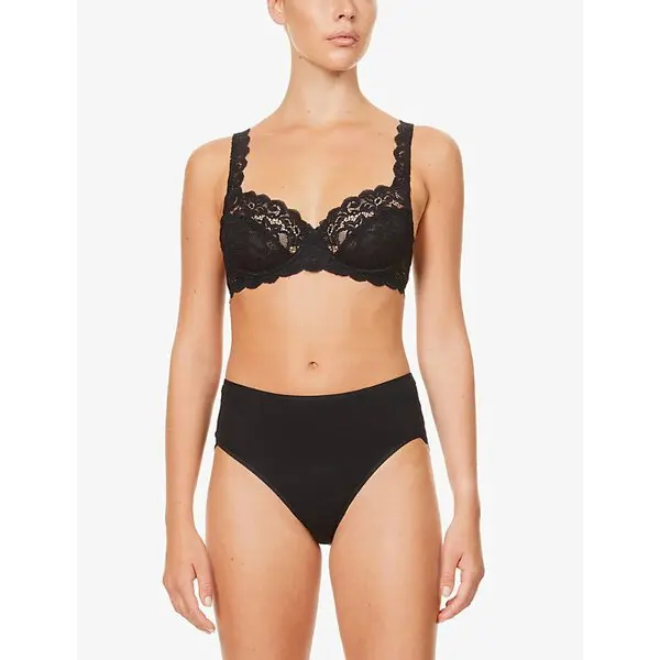 Hanro Moments Stretch-lace Maxi Briefs - Black