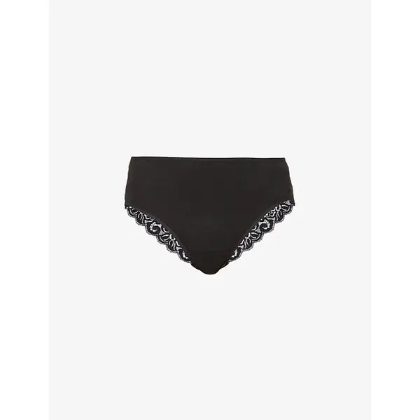 Hanro Moments Stretch-lace Maxi Briefs - Black