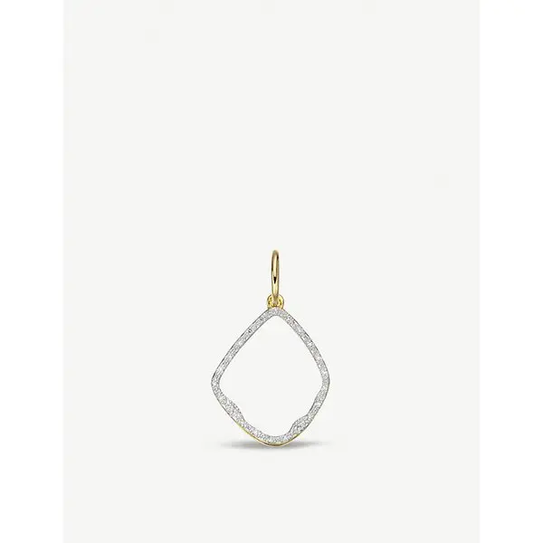 Monica Vinader Riva Hoop Diamond Pendant - Gold