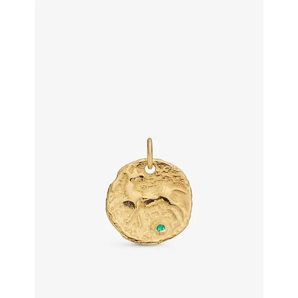 Monica Vinader Siren Large Coin Onyx Pendant - Green