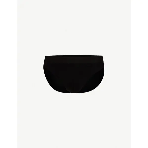 Zimmerli Slim-fit Stretch-cotton Briefs - Black