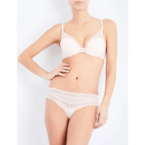 Chantelle Festivite Tanga Brief - Golden Beige