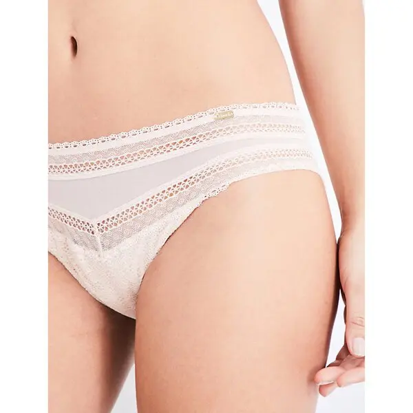 Chantelle Festivite Tanga Brief - Golden Beige