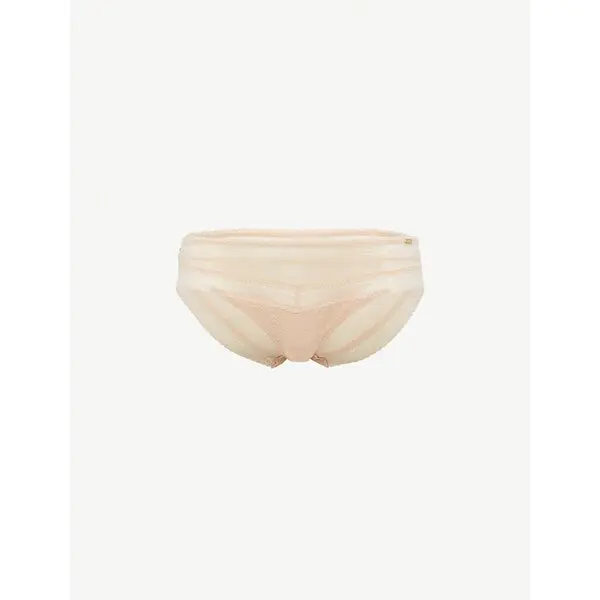 Chantelle Festivite Tanga Brief - Golden Beige