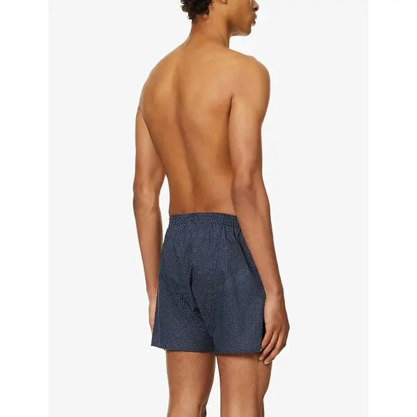 Derek Rose Plaza Polka Dot-pattern Classic-fit Boxer Briefs - Navy