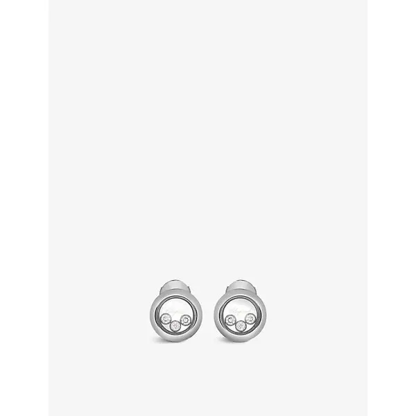Chopard Happy Diamonds 18ct White-gold And 0.30ct Diamond Earrings - White Gold