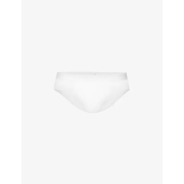Derek Rose Jack Branded-waistband Stretch-cotton Briefs - White