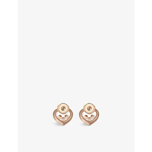 Chopard Happy Diamonds 18ct Rose-gold And Diamond Earrings - Rose Gold