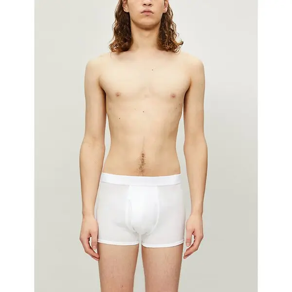 Sunspel Q82 Regular-fit Cotton Trunks - White