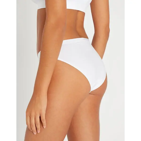 Hanro Seamless Midi Stretch-cotton Briefs - 0101 White