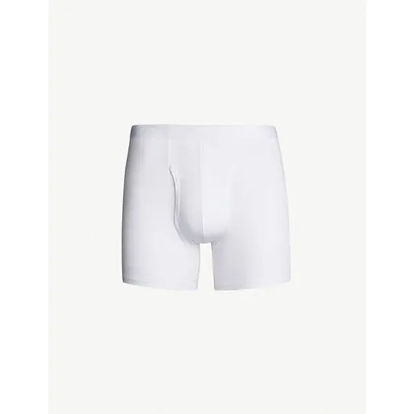 Derek Rose Alex Slim-fit Stretch-modal Trunks - White