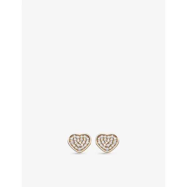 Chopard Happy Hearts Diamond And 18ct Earrings - Rose Gold
