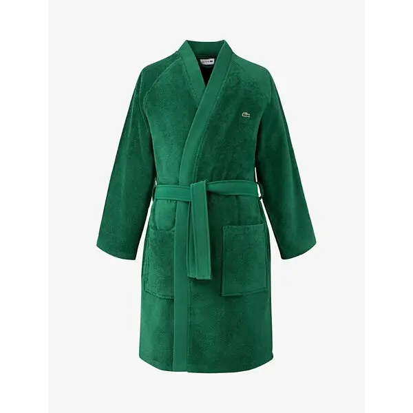 Lacoste Defile Cotton Bathrobe - Vert