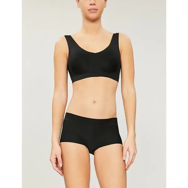 Chantelle Soft Stretch Seamless One-size High-waisted Thong - Black