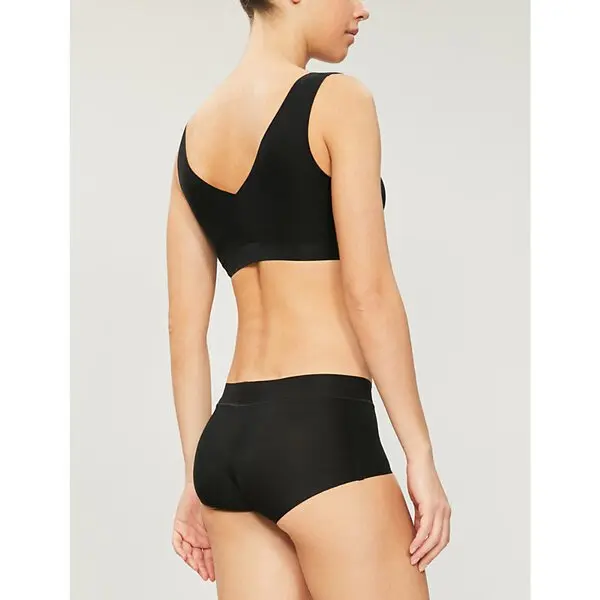 Chantelle Soft Stretch Seamless One-size High-waisted Thong - Black
