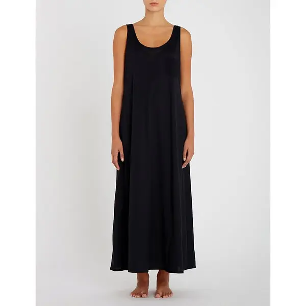Hanro Deluxe Cotton-jersey Night Dress - Black