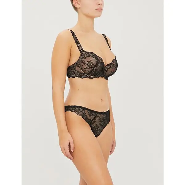 AUBADE Danse Moulded Plunge Lace Bra