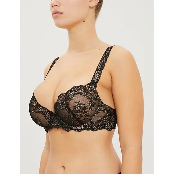 AUBADE Danse Moulded Plunge Lace Bra