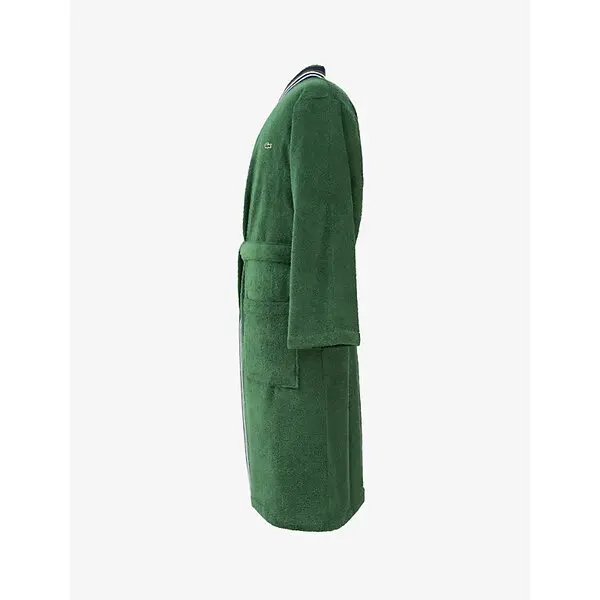 Lacoste Club Kimono-style Terry Cotton Bathrobe - Vert