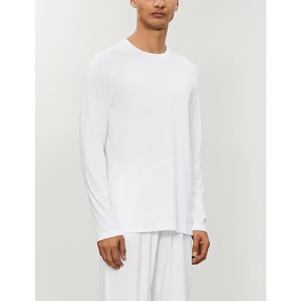 Derek Rose Basel Long-sleeved Stretch-modal T-shirt