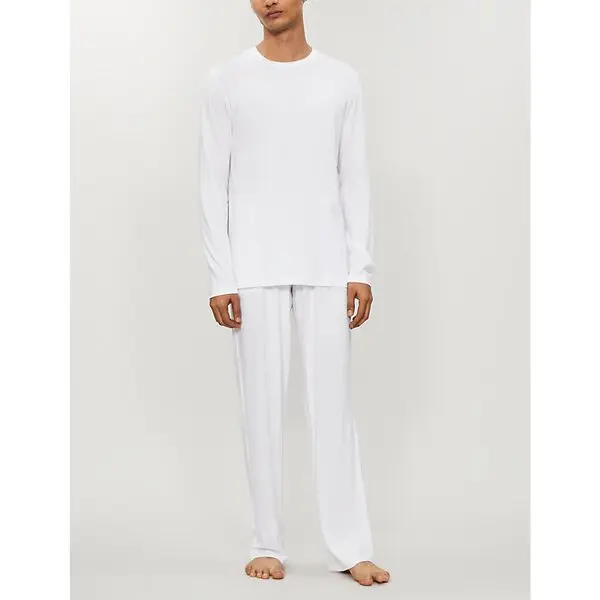 Derek Rose Basel Long-sleeved Stretch-modal T-shirt