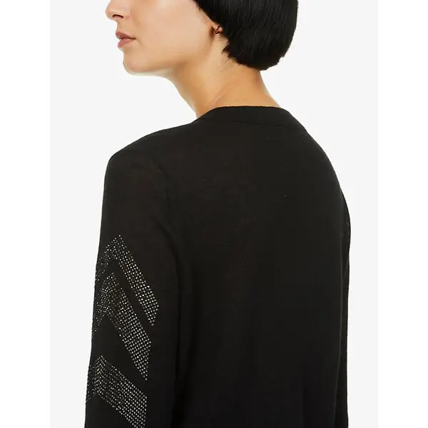 Zadig&Voltaire Miss Rhinestone Arrow Cashmere Sweater