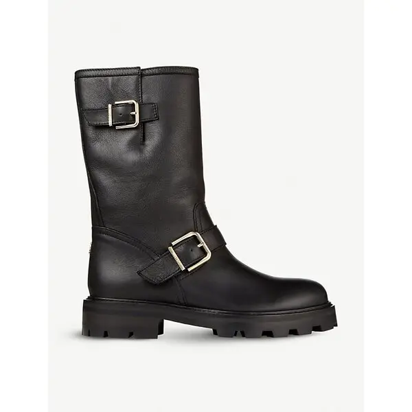 JIMMY CHOO Biker Ii Leather Boots
