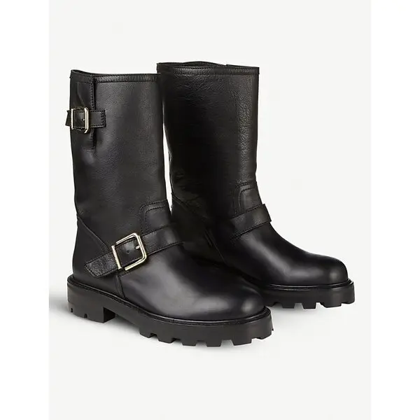 JIMMY CHOO Biker Ii Leather Boots