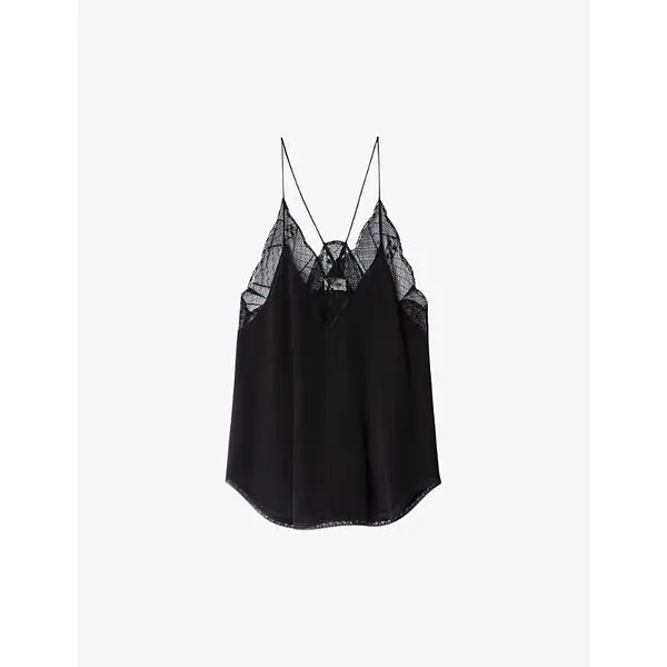 Zadig&Voltaire Christy Silk Cami Top - Noir