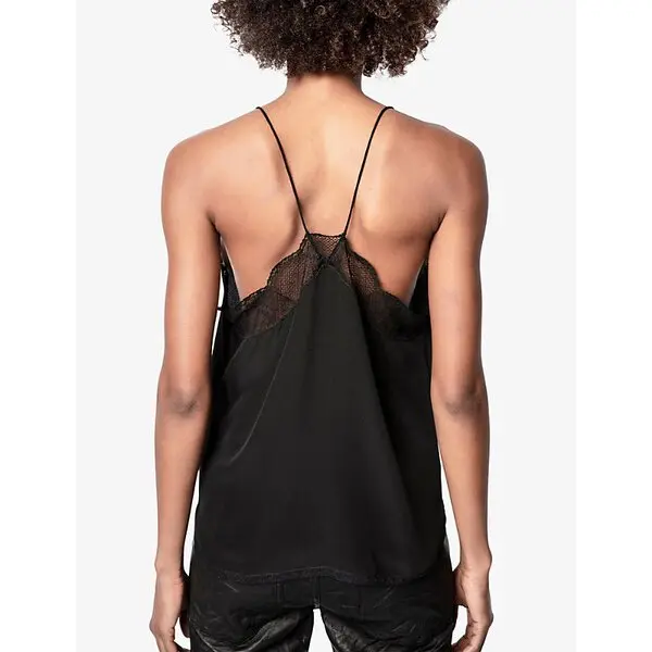 Zadig&Voltaire Christy Silk Cami Top - Noir
