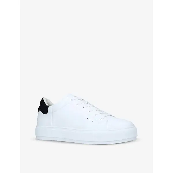 Kurt Geiger Laney Platform Leather Trainers - White