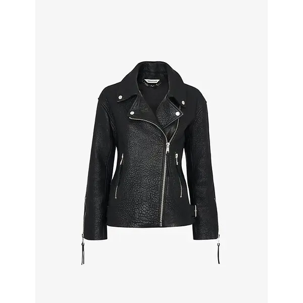 Whistles Lily Leather Biker Jacket