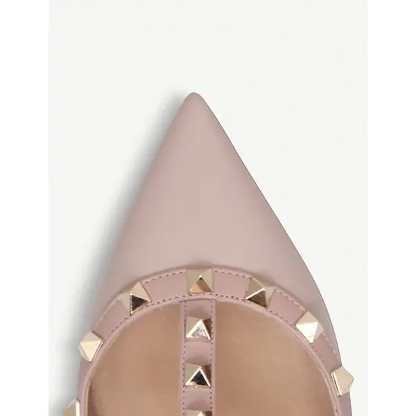 Valentino Garavani So Noir Patent-leather Heeled Sandals - Nude