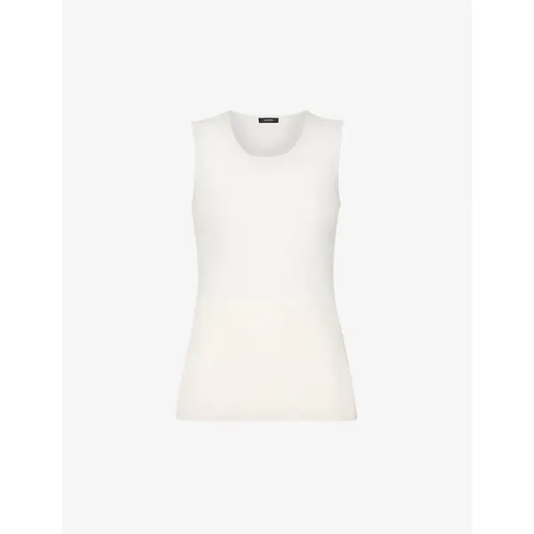 JOSEPH Scoop-neck Silk-blend Tank Top - Ivory