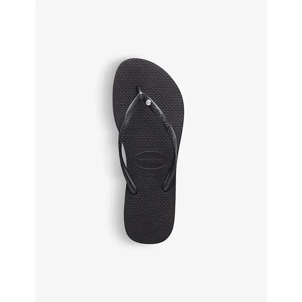 Havaianas Slim Crystal-embellished Rubber Flip-flops