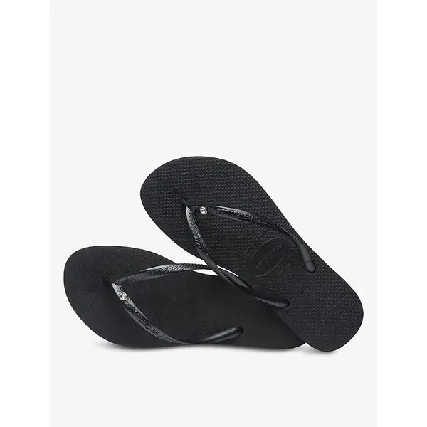 Havaianas Slim Crystal-embellished Rubber Flip-flops