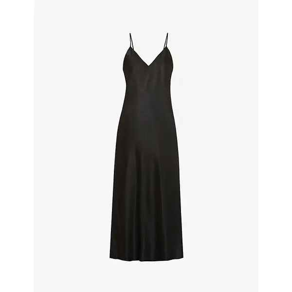 JOSEPH Clea Silk Strappy Midi Dress