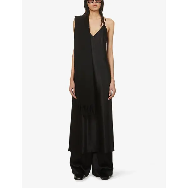 JOSEPH Clea Silk Strappy Midi Dress