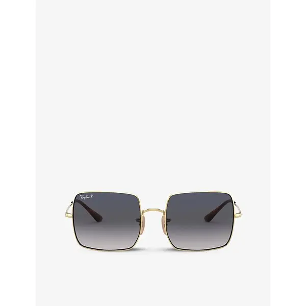 Ray-ban Square-frame Polarised Sunglasses - Gold